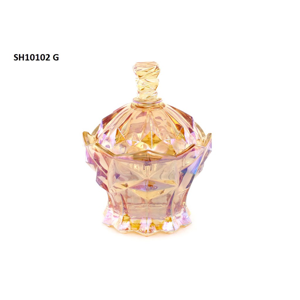 Jual Diamond Candy Box SH10102-G (GOLD) Toples Kristal VICENZA, tempat ...