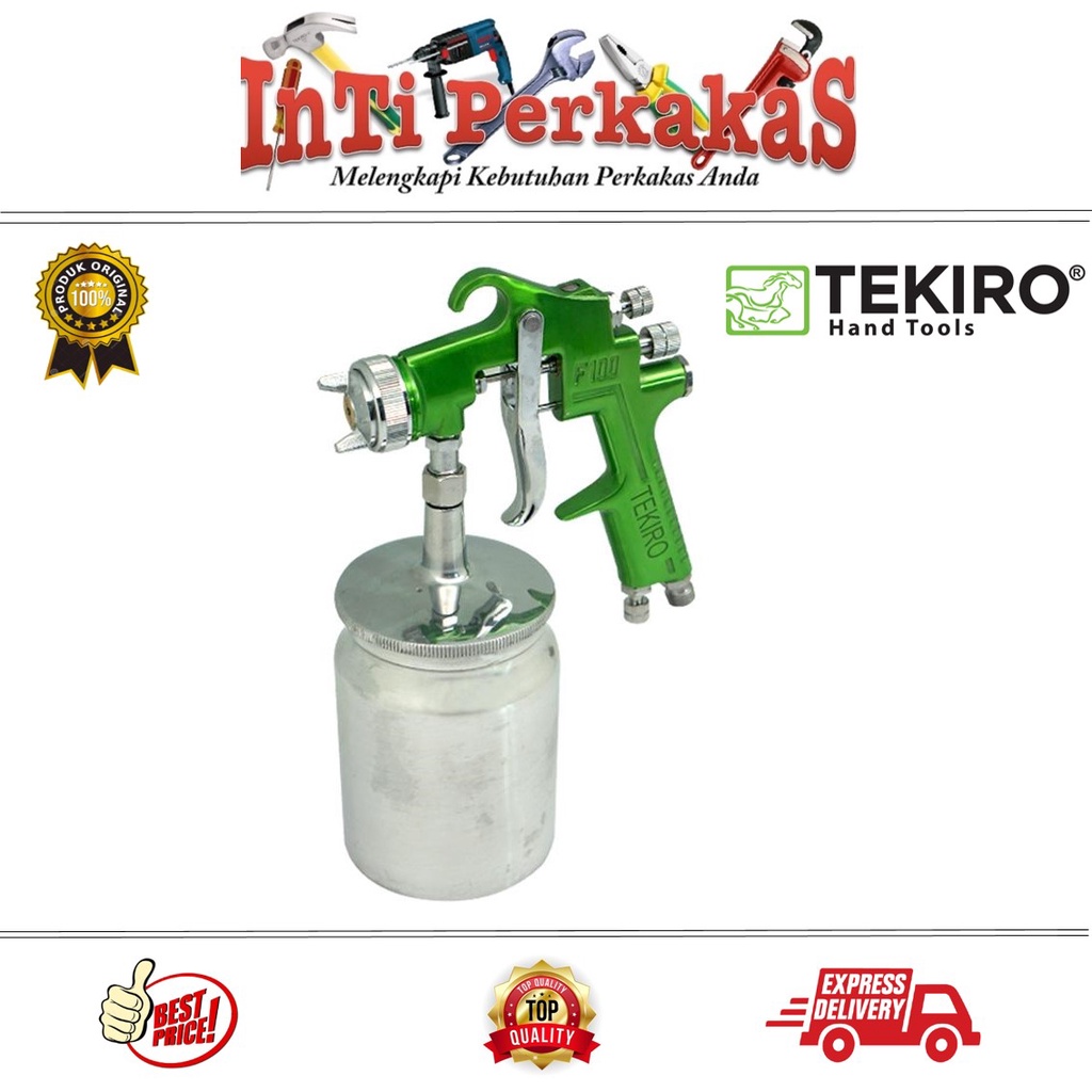 Jual Tekiro Spray Gun alat semprot tenaga angin cat tembok pagar F100S nozzle 1.5 mm | Shopee ...