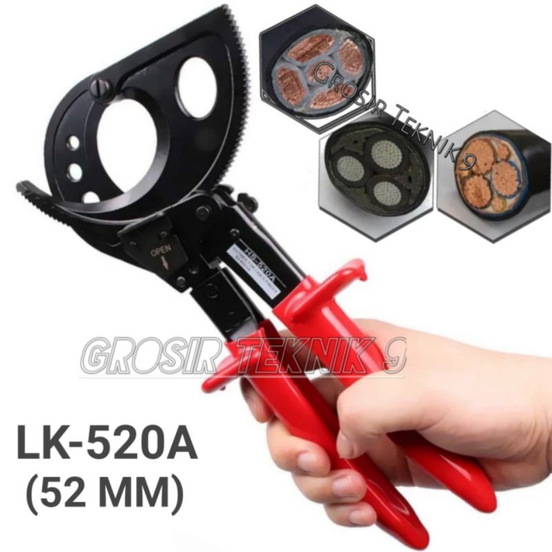 Jual OPT LK 520A Ratcheting Cable Cutter Tang Gunting Alat Potong ...