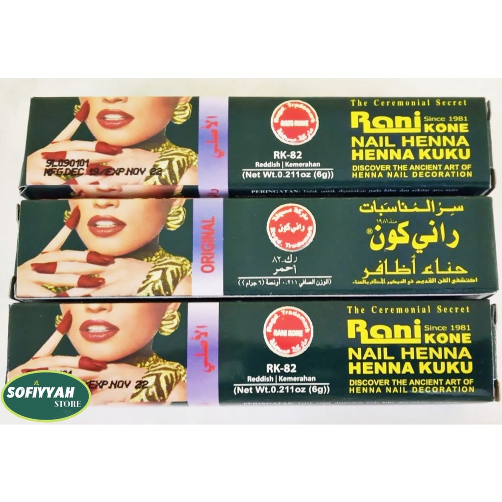 Jual Rani Nail Henna | Pacar Kuku Arab | Cat Kuku | Kutek Halal ...