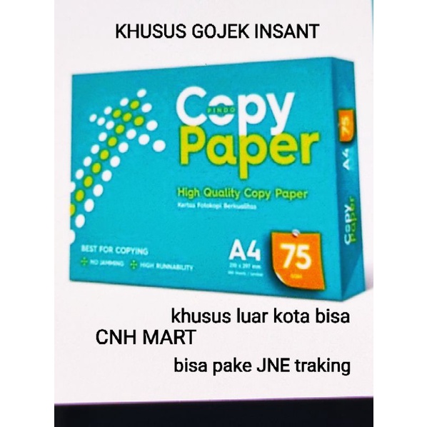 Jual Copy paper A4 75 gram / Kertas Fotocopy Copy Paper A4 75 Gram ...