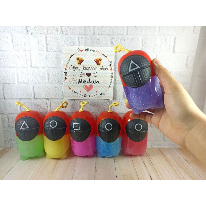 Jual Glitter Slime SQUID GAME Pink Soldier [ Slime Ber-SNI ] | Shopee ...