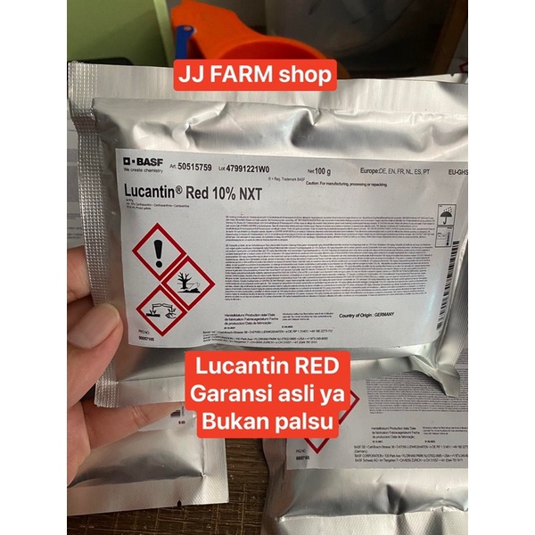 Jual LUCANTIN RED BASF original 100gram pewarna ikan merah asli ...