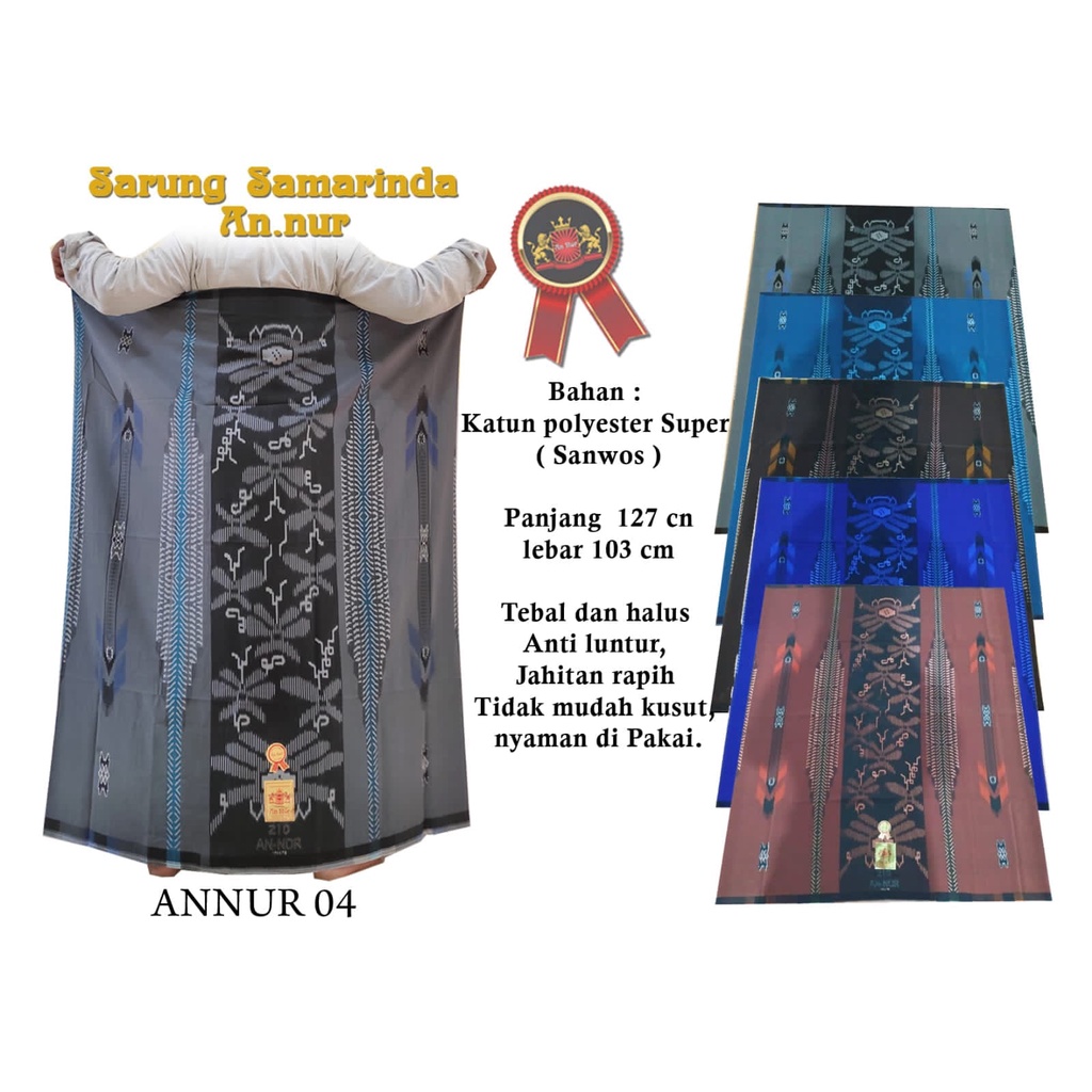 Jual Kain Sarung Sutera Samarinda Pakaian Muslim Santri Pria Dewasa ...