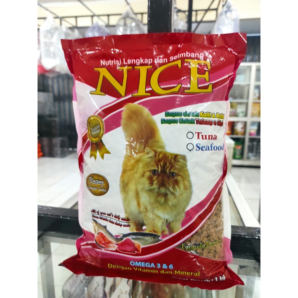 Jual Nice Cat Repack 1kg Makanan Kucing / Pakan Kucing / Cat Food ...