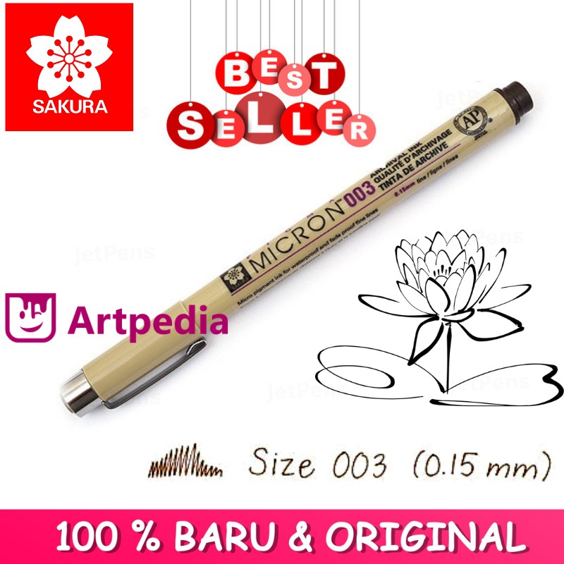 Jual Sakura Pigma Micron 003 Sephia / Sakura Pigma Micron 003 (Sepia ...