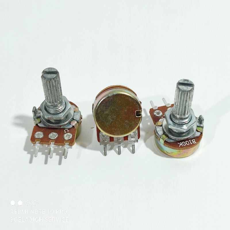 Jual 5 Pcs Potensiometer B100K 100K Mono VR Potensio Variable Resistor ...