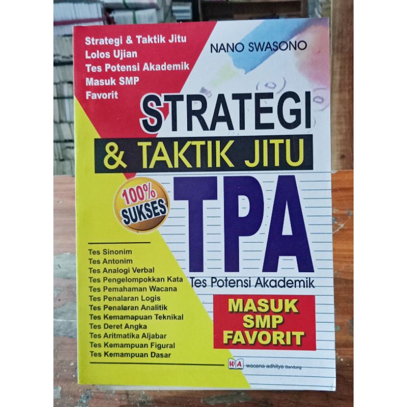Jual Strategi & Taktik Jitu TPA Masuk SMP Favorit | Shopee Indonesia