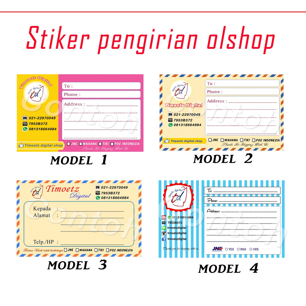 Jual Stiker Label Pengiriman Olshop | Shopee Indonesia