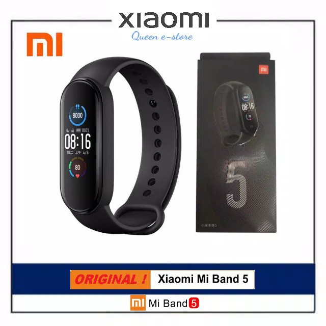 Jual Mi Band 5 Xiaomi Miband 5 Smart Band Colour AMOLED Display Original | Shopee Indonesia