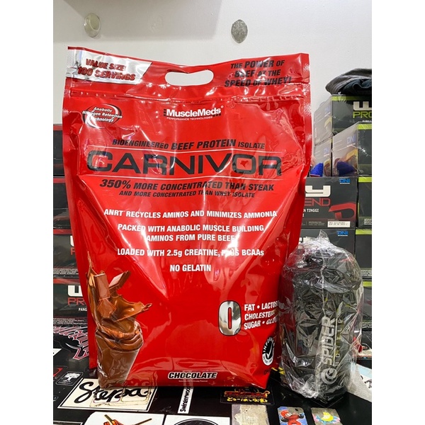 Jual CARNIVOR WHEY BEEF PROTEIN ISOLATE BEST 8lbs FREE SHAKER | Shopee ...