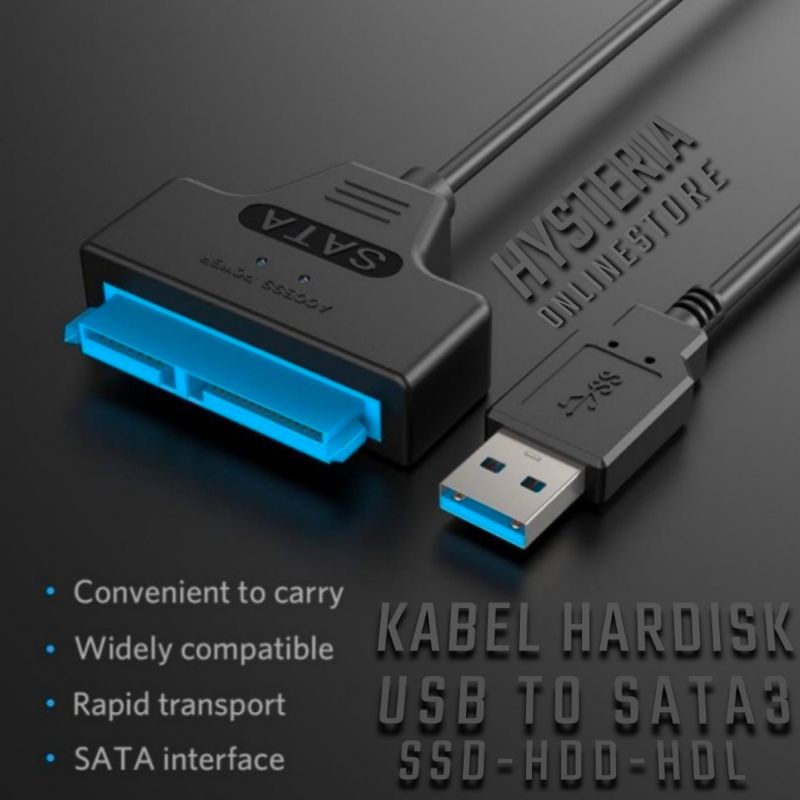 Jual Kabel Hardisk SATA to USB 3.0 HDD-SSD 2.5`- Kabel Converter HDD ...