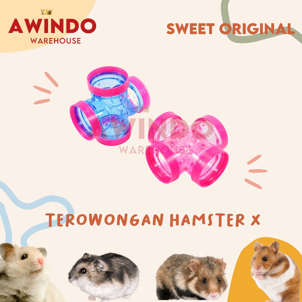 Jual MAINAN HAMSTER TEROWONGAN TUNNEL LORONG HAMSTER BENTUK X SWEET ORI ...