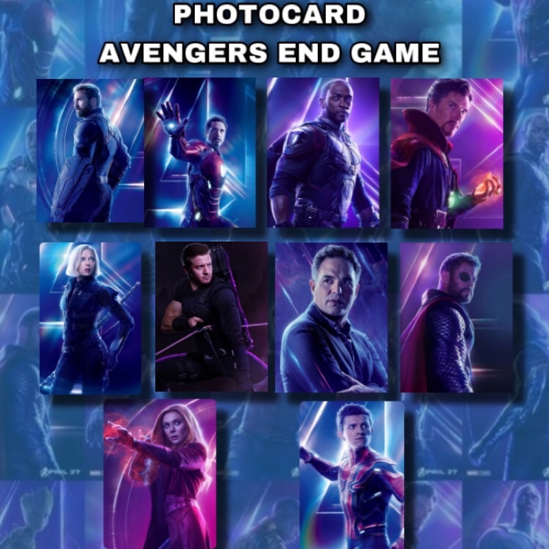 Jual Photocard Characters Avengers End Game (minimal 4) | Shopee Indonesia