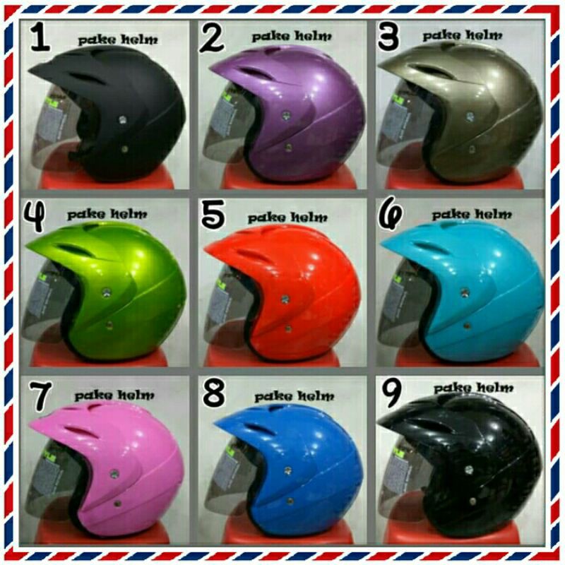 Jual Helm Hiu Nico R Blue Mild Polos Helm Half Face Hiu Polos | Shopee ...