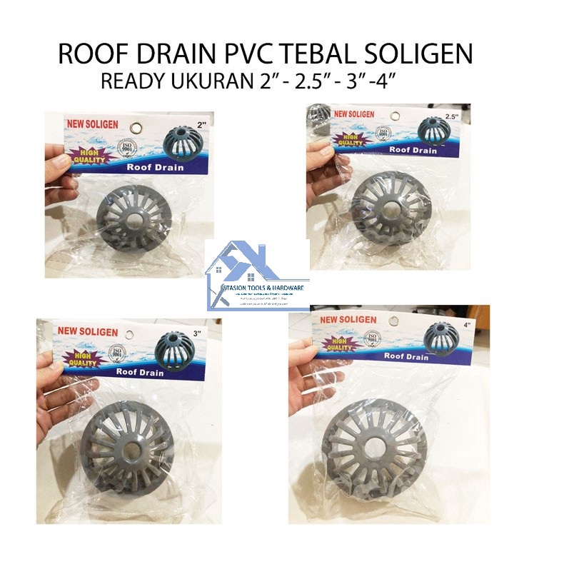 Jual Roof Drain Pvc Merk SOLIGEN Varian Ukuran 3" - 4" Saringan Dak ...