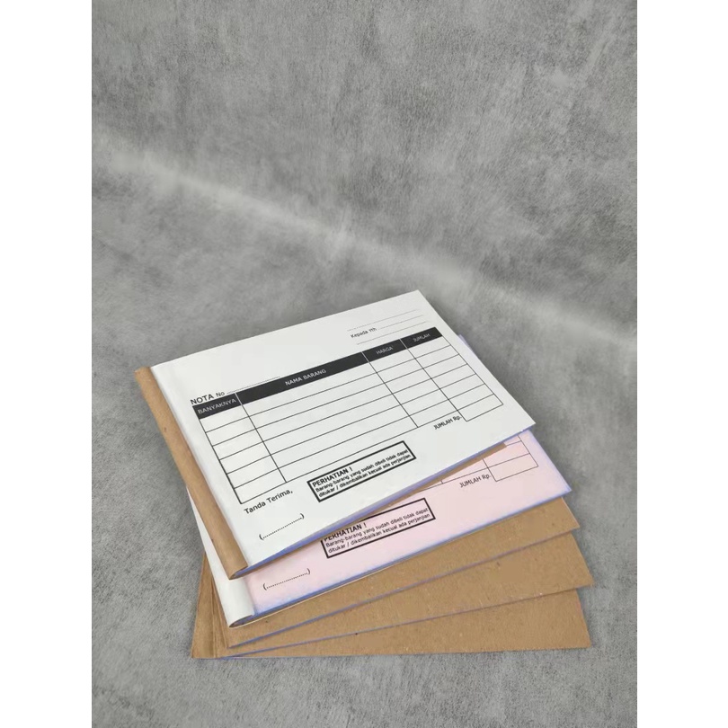 Jual Buku Nota Kecil 2 Ply Panjang Landscape NCR Polos Nota Olshop Nota ...