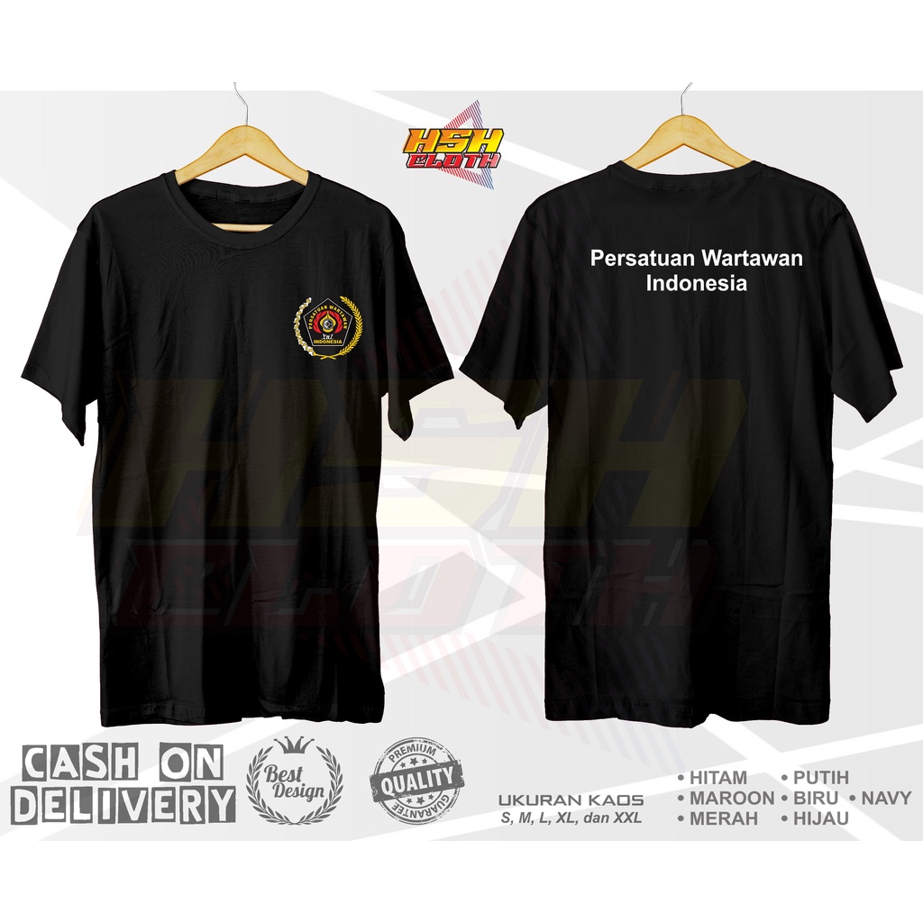 Jual Baju Kaos Distro PWI Persatuan Wartawan Indonesia Pers Limited ...
