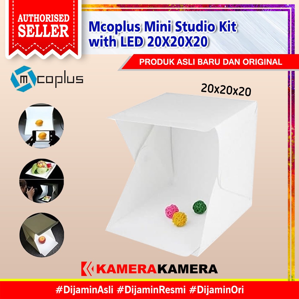 Jual Mcoplus Mini Studio With LED Portable Studio 20x20x20 | Shopee ...