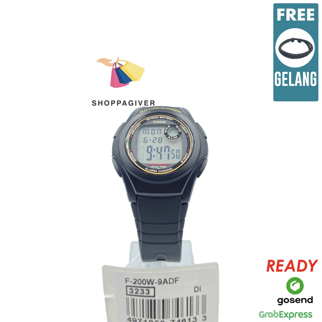 Jual JAM TANGAN CASIO DIGITAL F-200W / F-200W-9A / F-200W-9ADF ORIGINAL BERGARANSI | Shopee ...
