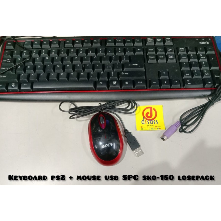 Jual PAKET KEYBOARD PS2 + MOUSE USB SPC SKO-150 -DISASS JOGJA | Shopee ...