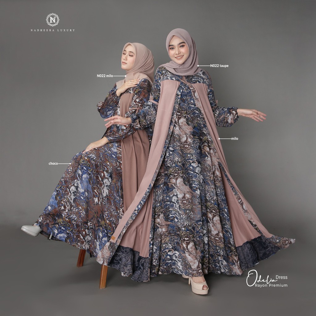Jual NADHEERA LUXURY - ODELIA DRESS BIG SIZE | Shopee Indonesia