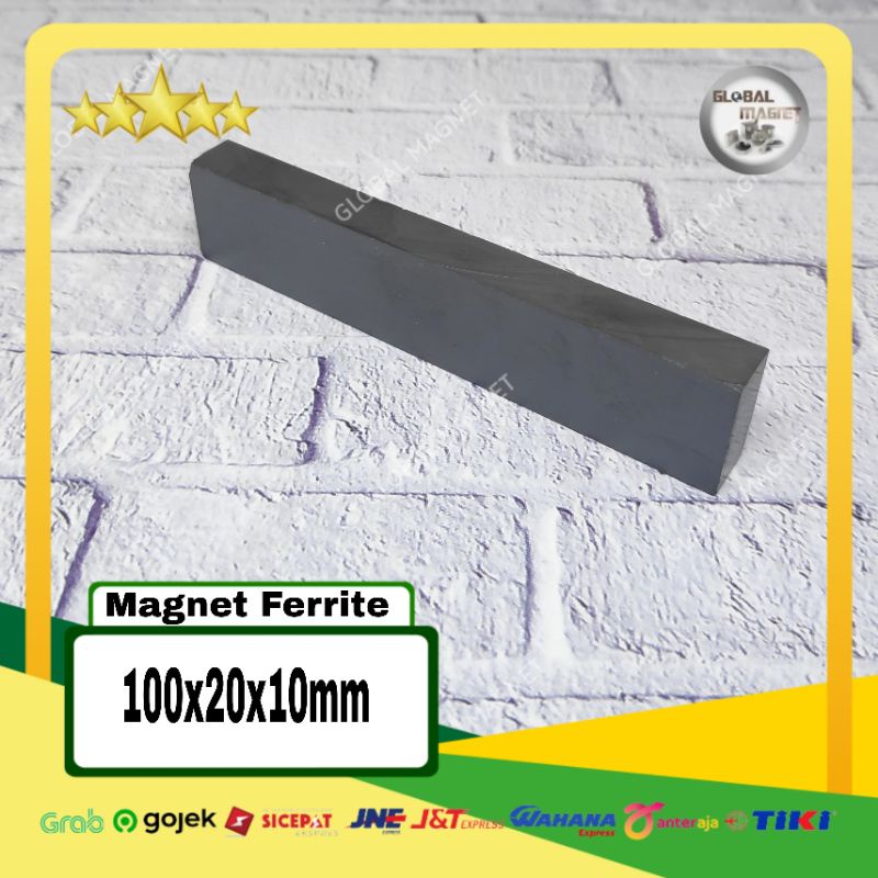 Jual MAGNET FERRITE / MAGNET HITAM 100x20x10mm | Shopee Indonesia