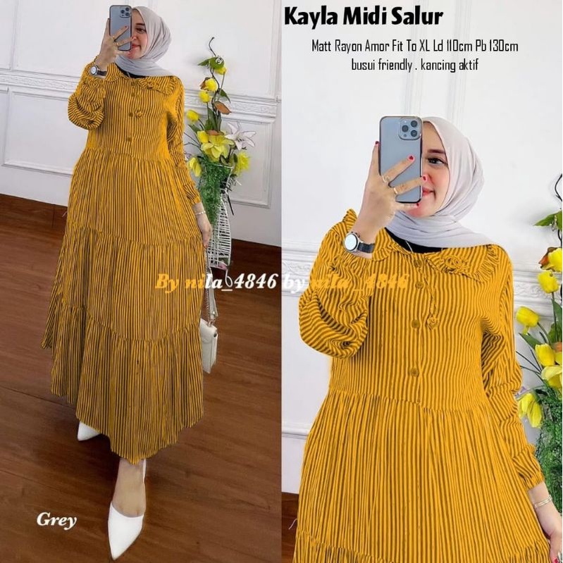 Jual KAYLA MIDI DRES (LABEL MADANI) | Shopee Indonesia