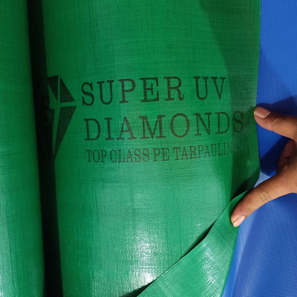 Jual Terpal Plastik A20 hijau hijau gold DIAMONDS Anti UV jamur Roll ...