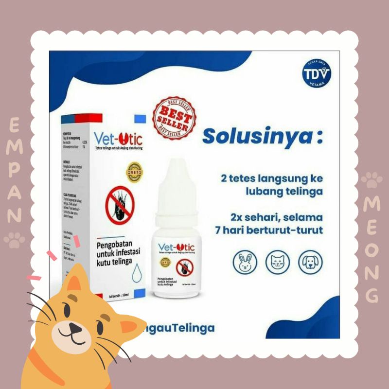Jual Vet Otic Obat Tetes Kutu Telinga Kuping Earmites 10 ml Kucing ...
