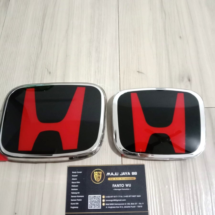 Jual Black/Red Emblem Logo Honda Hrv Jazz Gk5 Civic Turbo Sedan ...