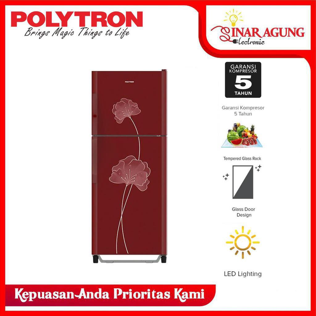 Jual POLYTRON PRM 23BNR / 23 BNR KULKAS [ 2 PINTU ] RED GARANSI RESMI ...
