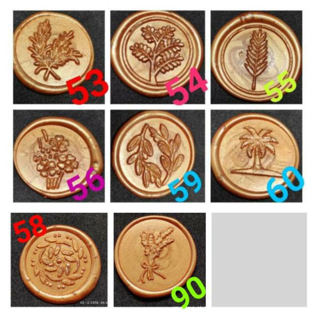Jual Seal wax stamp motif FLORA ready stock lilin segel stempel sealing ...