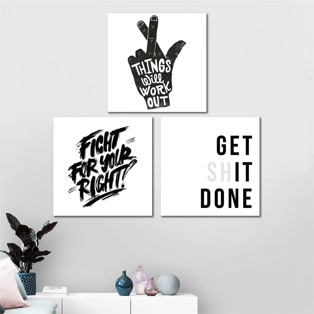 Jual Hiasan Dinding Poster Kayu QUOTES [WH 20X20] Wall Decor Pajangan ...