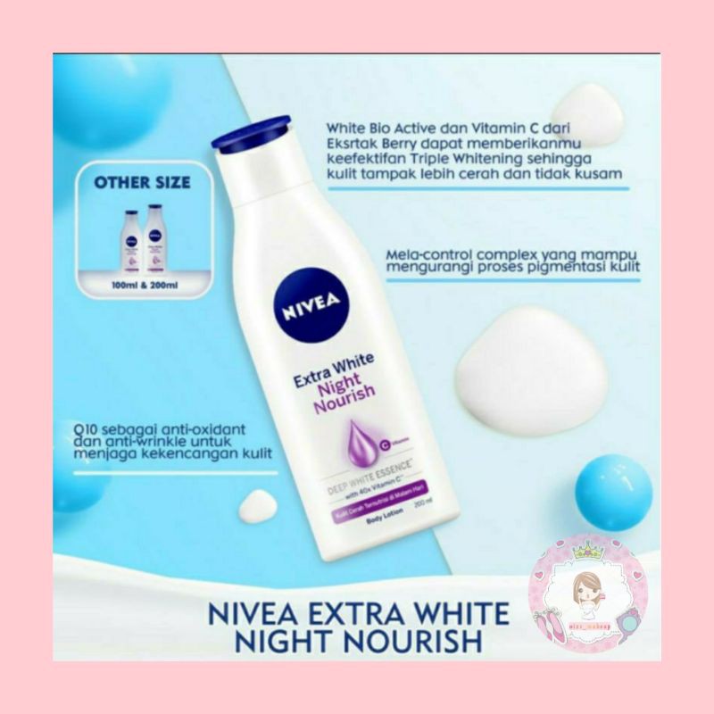 Jual Nivea Night Nourish Body Lotion 200 Ml | Lotion Malam Nivea | Hand ...