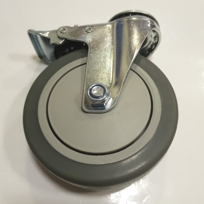 Jual Wheel Roda Karet TPR CASTER 5 Inch (125 × 32mm) Bolt Hole Rem ...