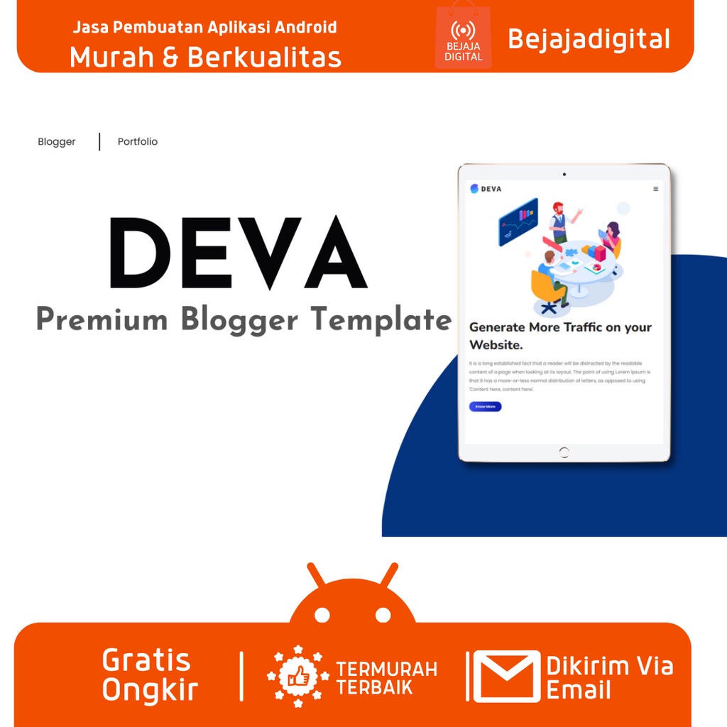 Jual Template Blogspot tema Deva Premium Blogger | Shopee Indonesia