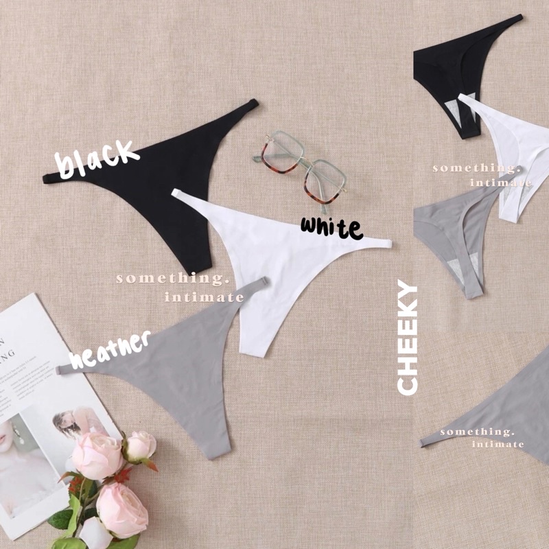 Jual H&M SEAM FREE Invisible Raw Cut Seamless simless Thong Cheeky G ...