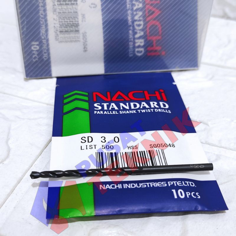 Jual MATA BOR BESI NACHI 3MM NACHI HSS DRILL 3.0 MM | Shopee Indonesia