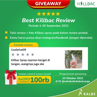 Jual Killbac Spray 60 Ml - Antiseptik Hand Sanitizer | Shopee Indonesia