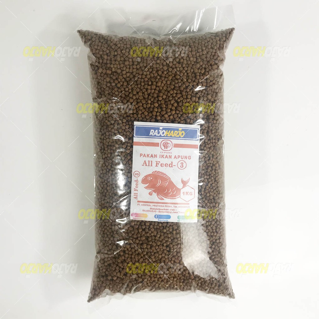 Jual Pakan Ikan - All Feed -3 Repack 1000gr | Shopee Indonesia