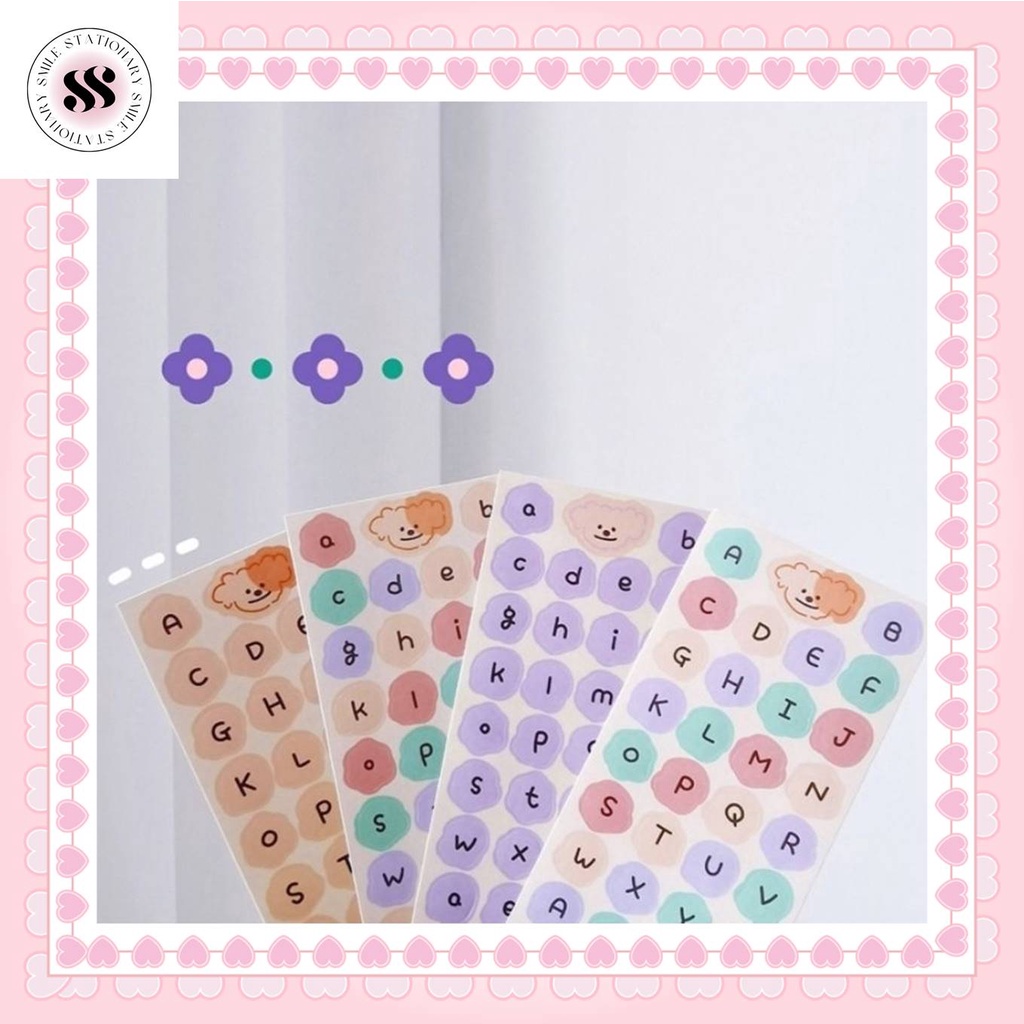 Jual STICKER ALPHABET AESTHETIC l STIKER ABJAD LUCU l STICKER TUMBLR ...