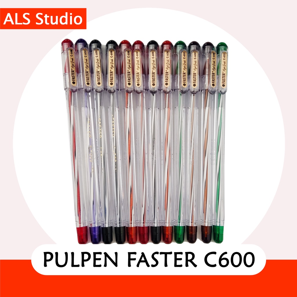 Jual Pulpen Faster C600 1 Pak (12 Pcs) | Shopee Indonesia