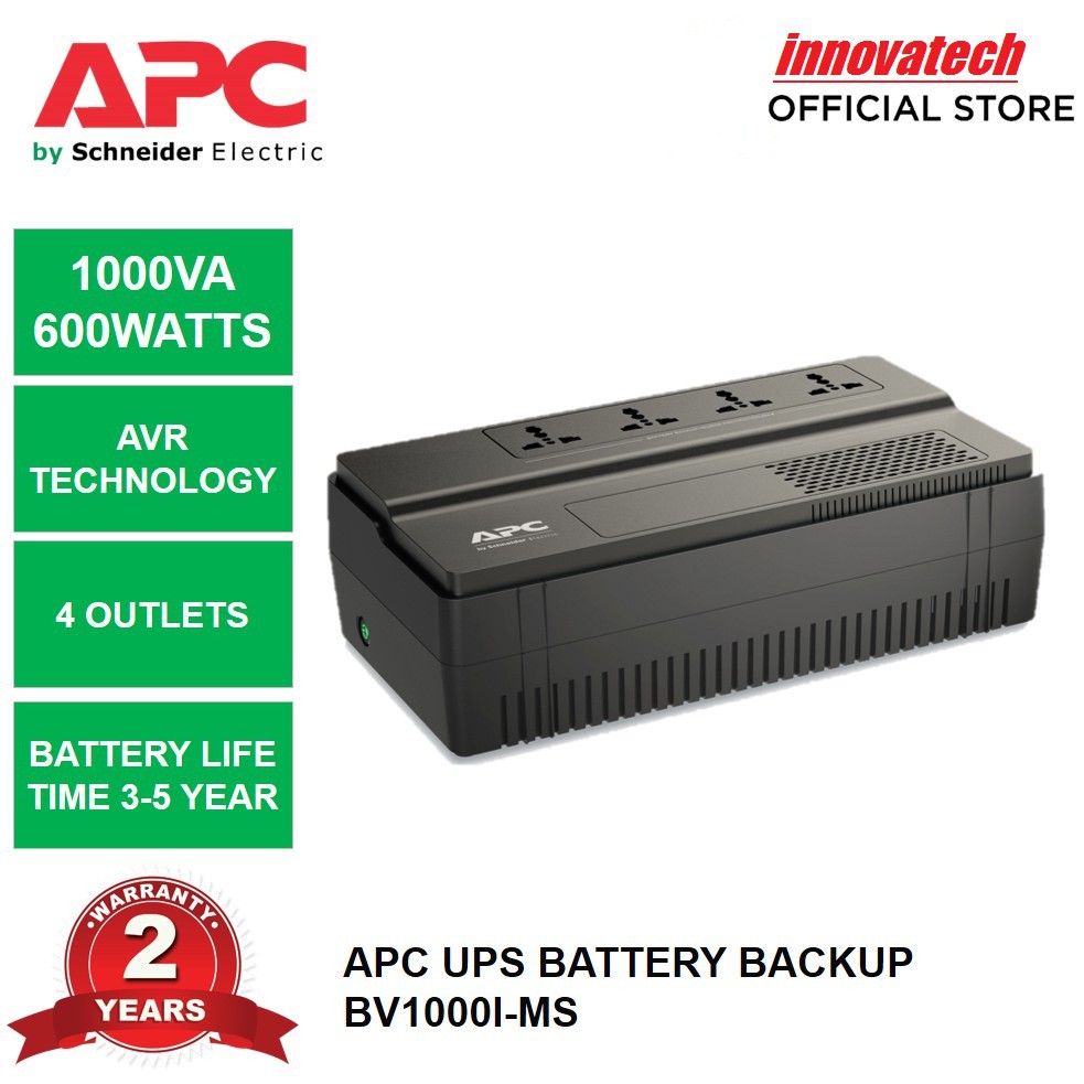 Jual UPS APC BV1000I-MS BV1000IMS BV1000I BV1000 1000VA 600watt | Shopee Indonesia