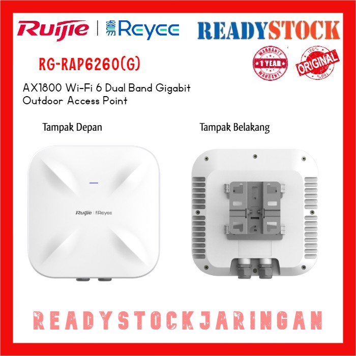 Jual RUIJIE RG-RAP6260(G) AX1800 Wi-Fi 6 Dual Band Gigabit Outdoor AP ...