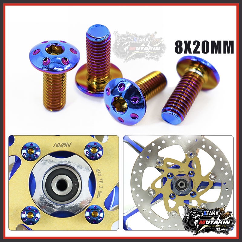 Jual ATAKA titanium baut disc BAUT piringan cakram Kaliper Baut 220mm ...