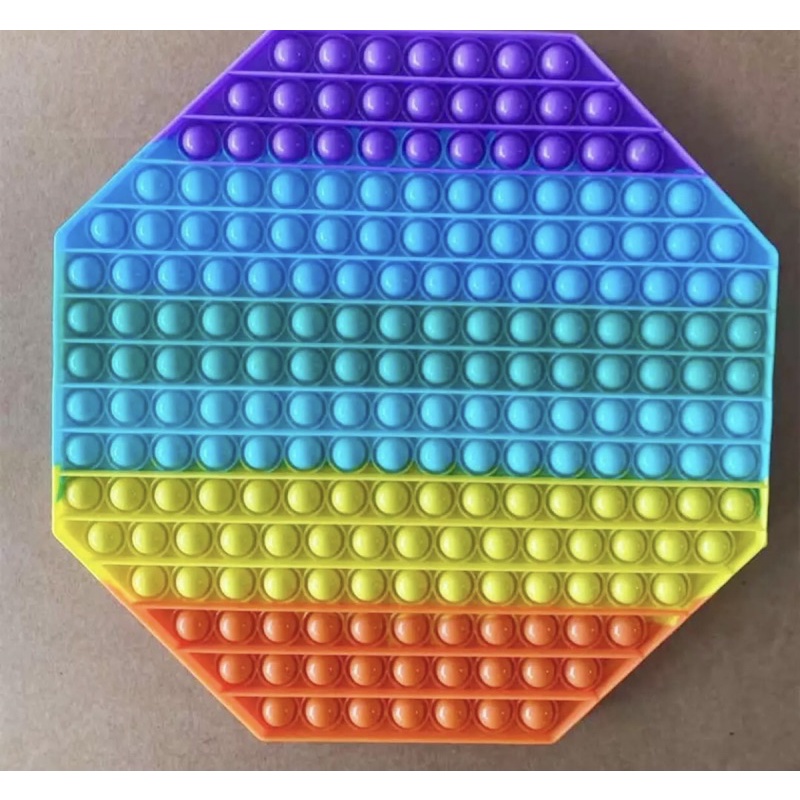 Jual Pop It Fidget Toy Rainbow Mainan anak super jumbo hexagon | Shopee ...