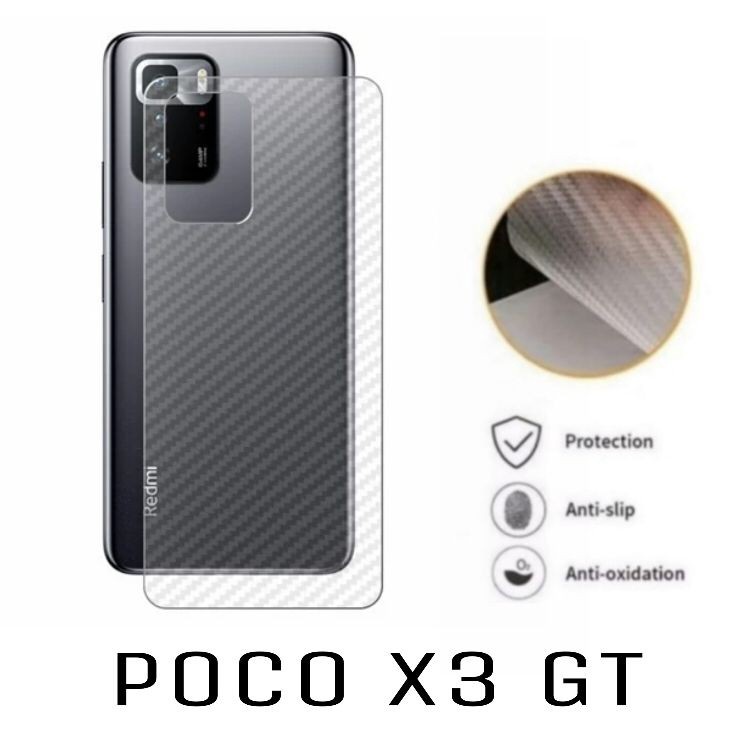 Jual Skin Carbon Xiaomi POCO X3 GT Terbaru Back Skin Carbon Transparant ...