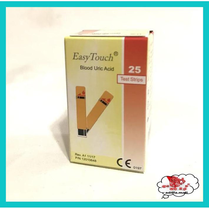 Jual T7Rhyr6- Easy Touch Uric Acid / Easytouch Asam Urat 25 Test Strip ...