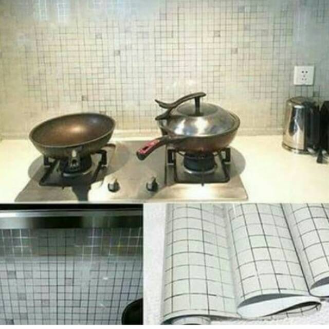Jual Stiker dapur /sticker mozaik / sticker kitchen set | Shopee Indonesia